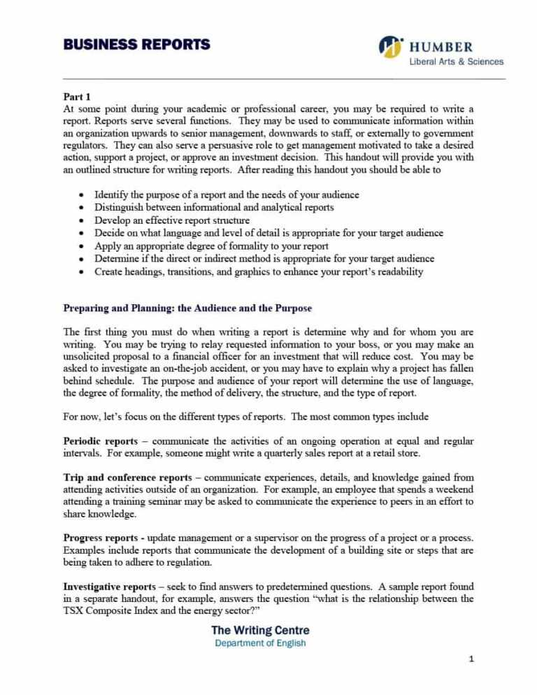 How To Write A Business Report Template – Calep.midnightpig.co inside ...