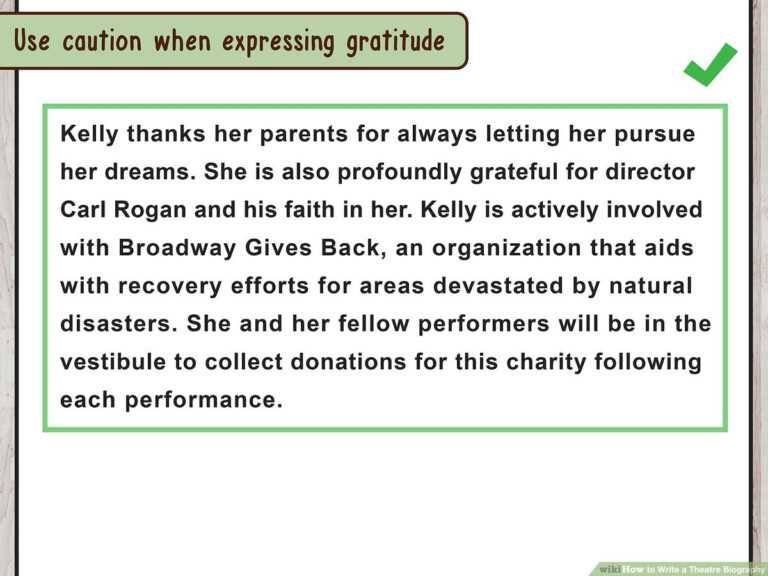 How To Write A Theatre Biography: 11 Steps (With Pictures) throughout ...