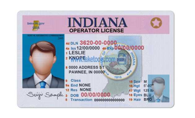 Indiana Driver License Psd Template pertaining to Blank Drivers License ...
