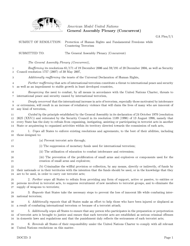 Introduction To United Nations Documents – Amun throughout Rapporteur ...