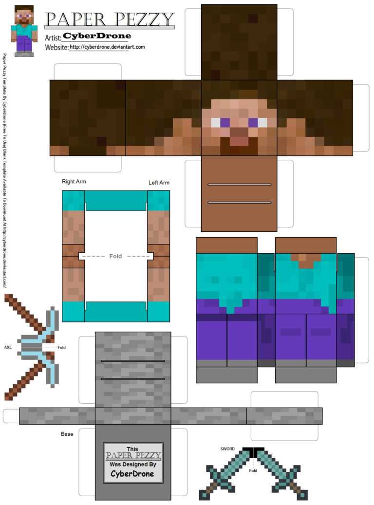 Minecraft Papercraft Skins Paper Crafts For Minecraft Print throughout ...