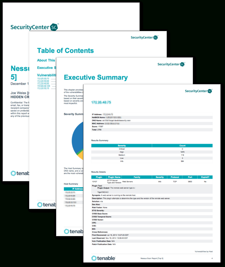 Nessus Scan Report (Top 5) – Sc Report Template | Tenable® inside ...