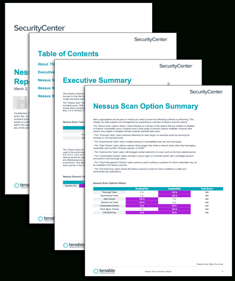 Nessus Scan Summary Report – Sc Report Template | Tenable® with Nessus ...