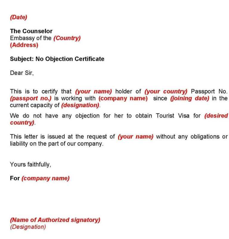 No Objection Certificate – Calep.midnightpig.co throughout Noc Report ...
