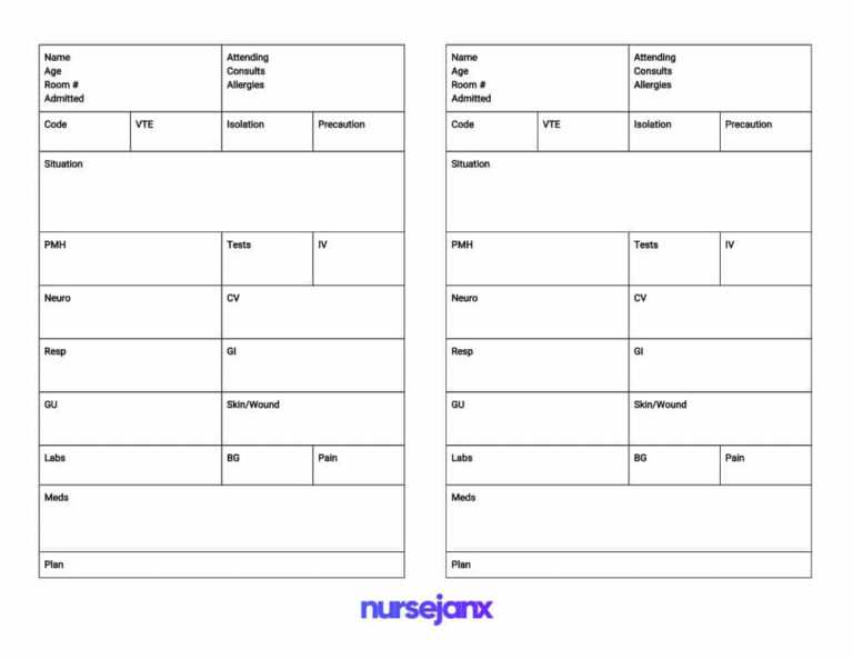 Med Surg Report Sheet Templates – Creative Sample Templates