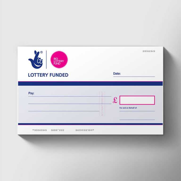 Order Large Reusable Lottery Presentation Novelty Cheques intended for ...