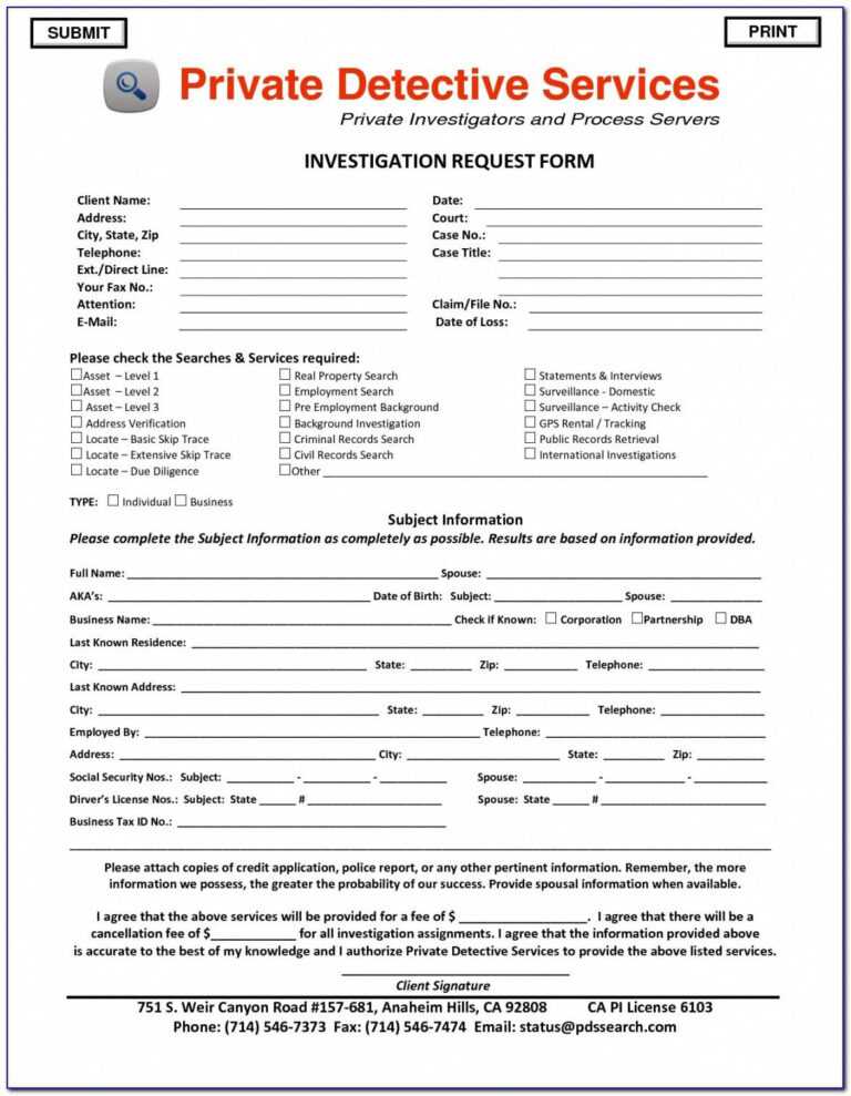 Printable Investigation Report Template Doc Cool Private regarding ...