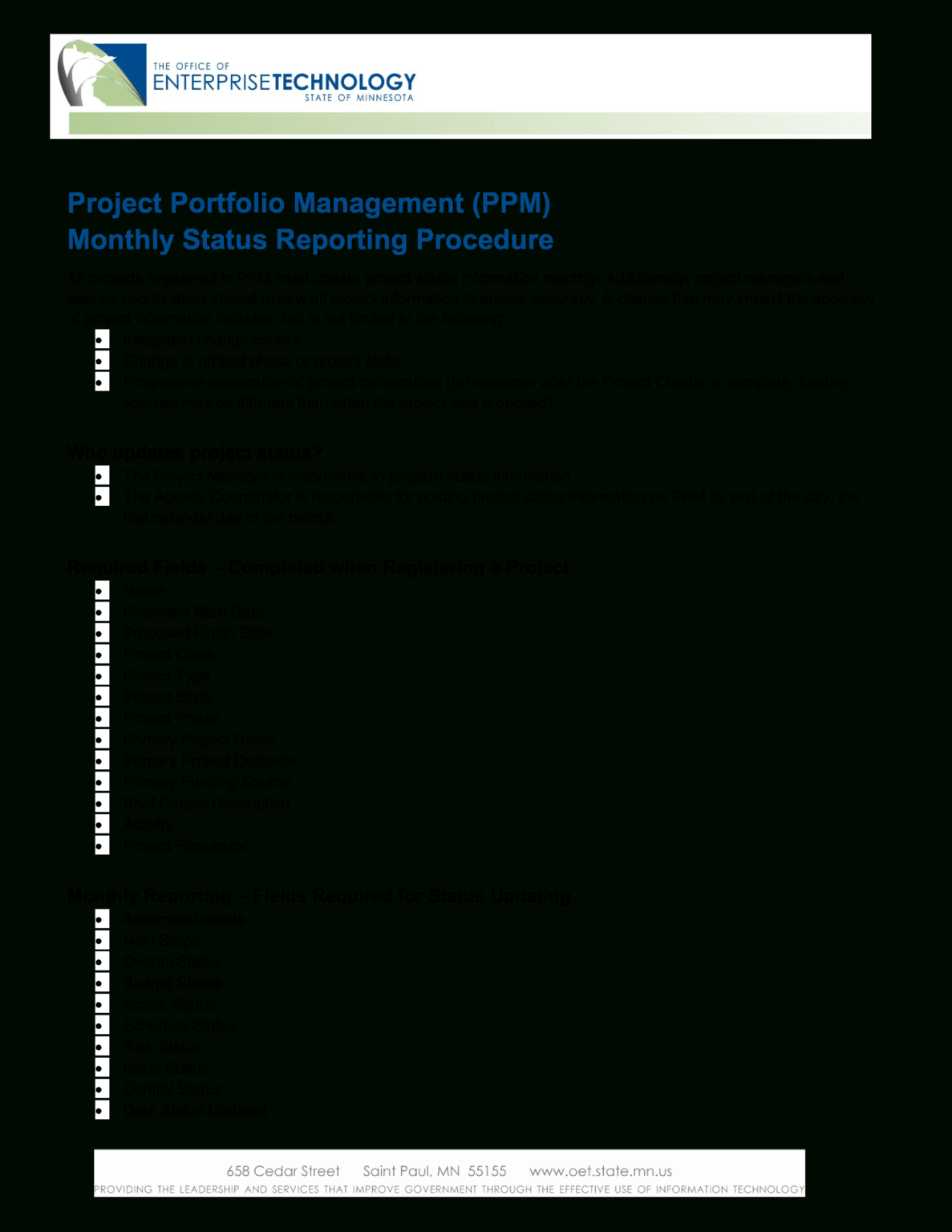 Project Management Status Report | Templates At throughout Project ...