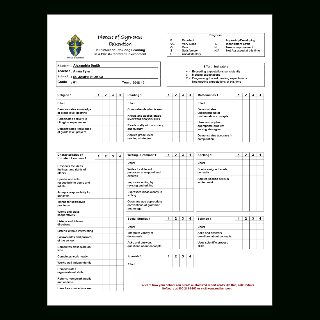 Summer School Progress Report Template Creative Sample Templates