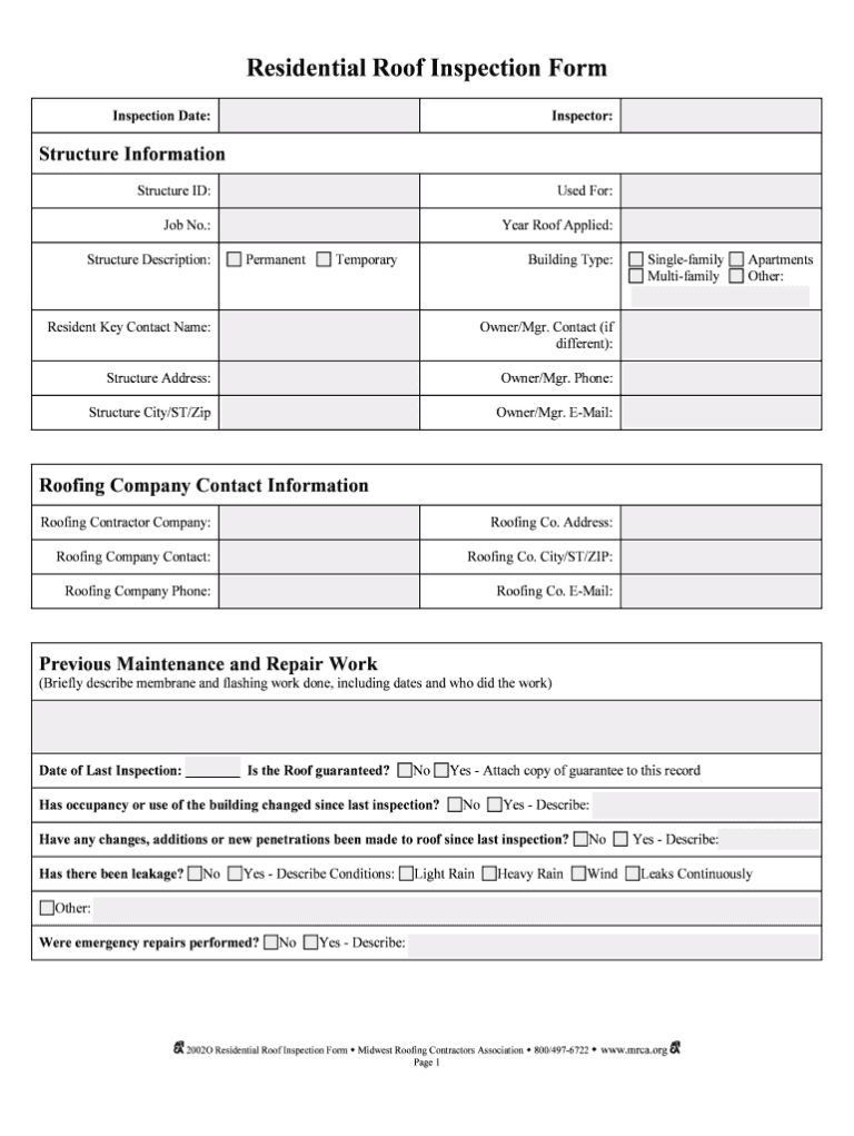 Roof Inspection Report Template – Creative Sample Templates