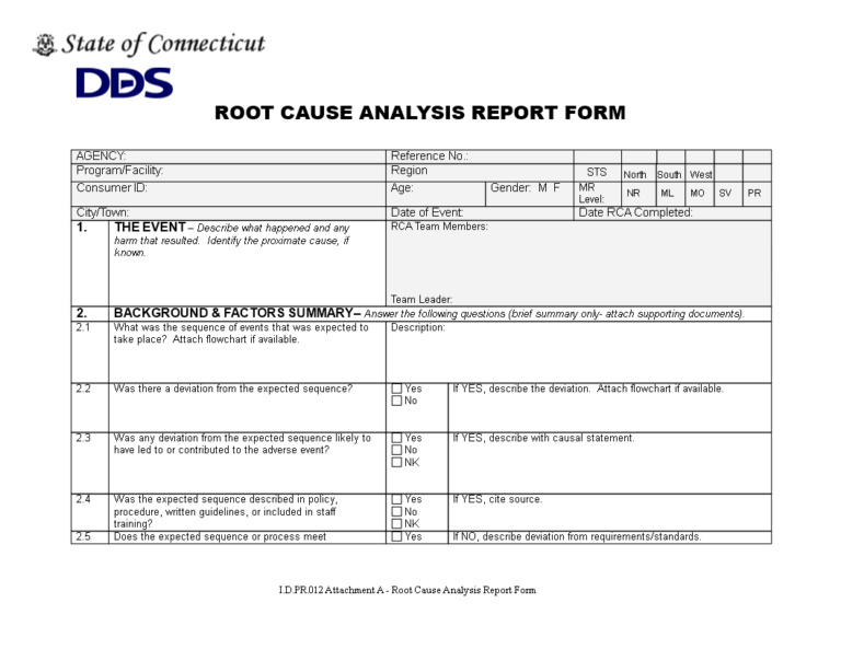Root Cause Report Form | Templates At Allbusinesstemplates inside ...