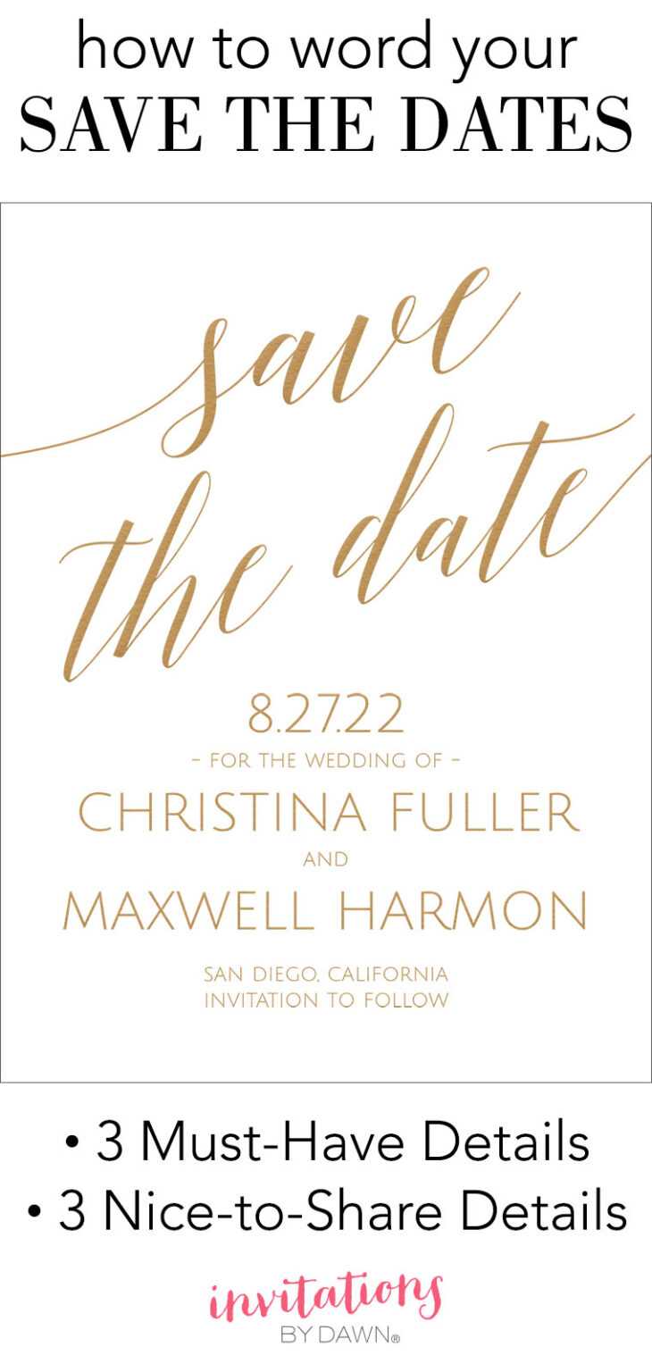 Save The Date Wording | Invitationsdawn with Save The Date Template ...