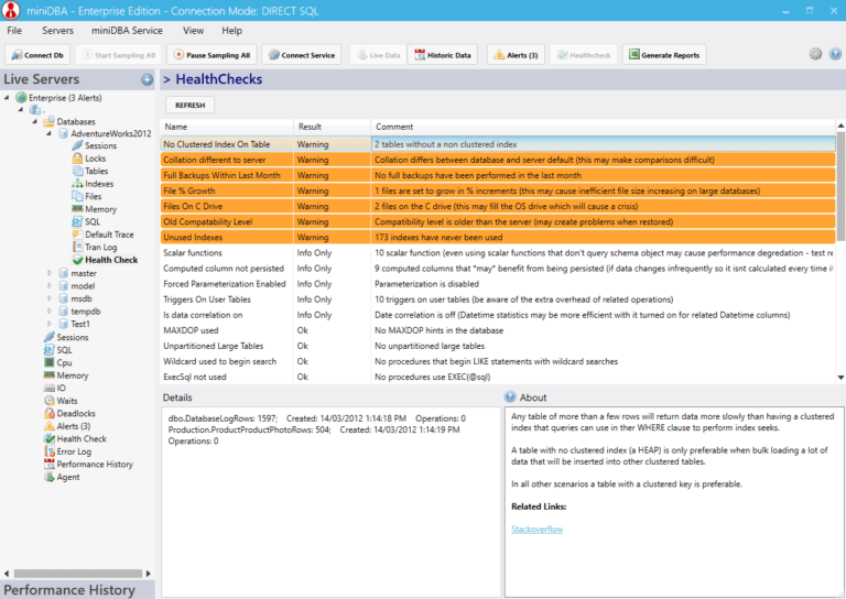 Sql Server Dba Management Tool – Minidba inside Sql Server Health Check ...