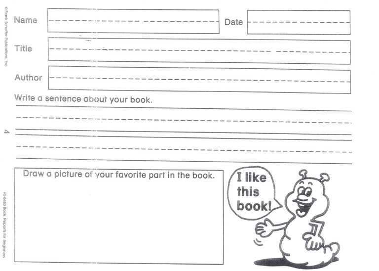 Summer Book Report – Mrs. Kozlowski's First Grade in 1St Grade Book ...