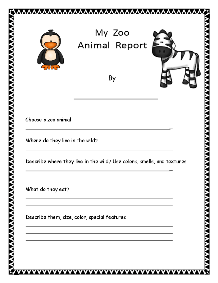 Télécharger Gratuit Animal Report Example within Animal Report Template ...