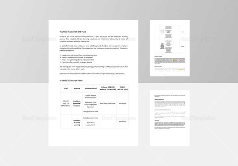 Training Evaluation Report Template with regard to Training Feedback ...