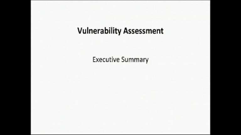 Vulnerability Assessment – Executive Summary Report Template regarding ...